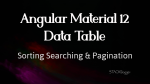 Angular Material 12 Table, Sorting, Searching & Pagination